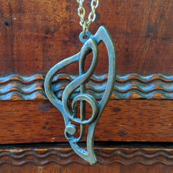 Vintage | Jewelry | Vintage Treble Clef Necklace | Poshmark